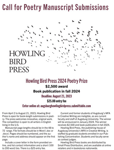 Howling Bird Press 2024 Poetry Prize - NewPages.com
